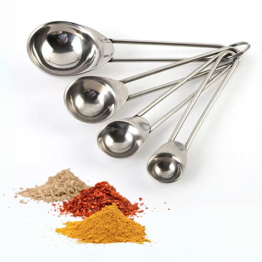 Kit Colheres Medidoras Inox Cozinha Conjunto Colher Medidas | Shopee Brasil