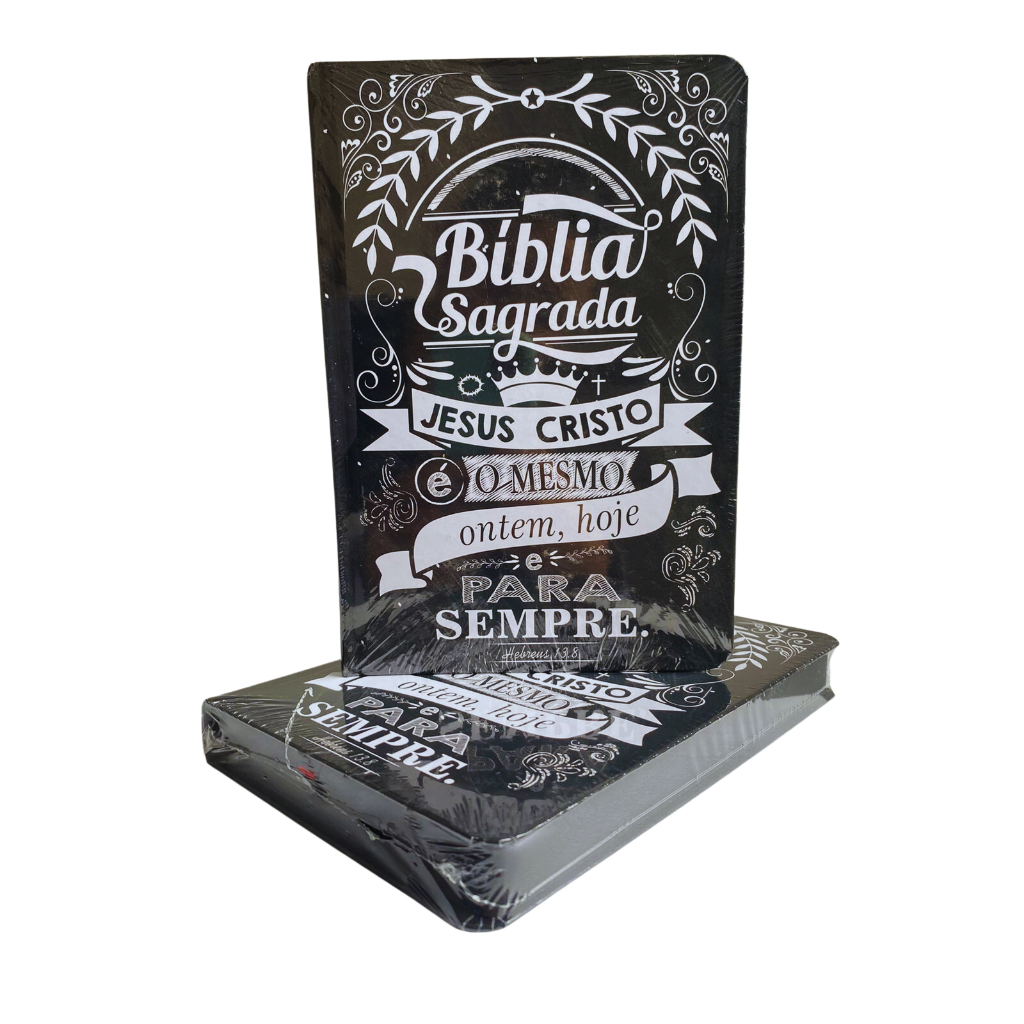 Bíblia Sagrada Lettering Hebreus 13;8 | Capa Dura | NTLH - Corre Que Ta ...