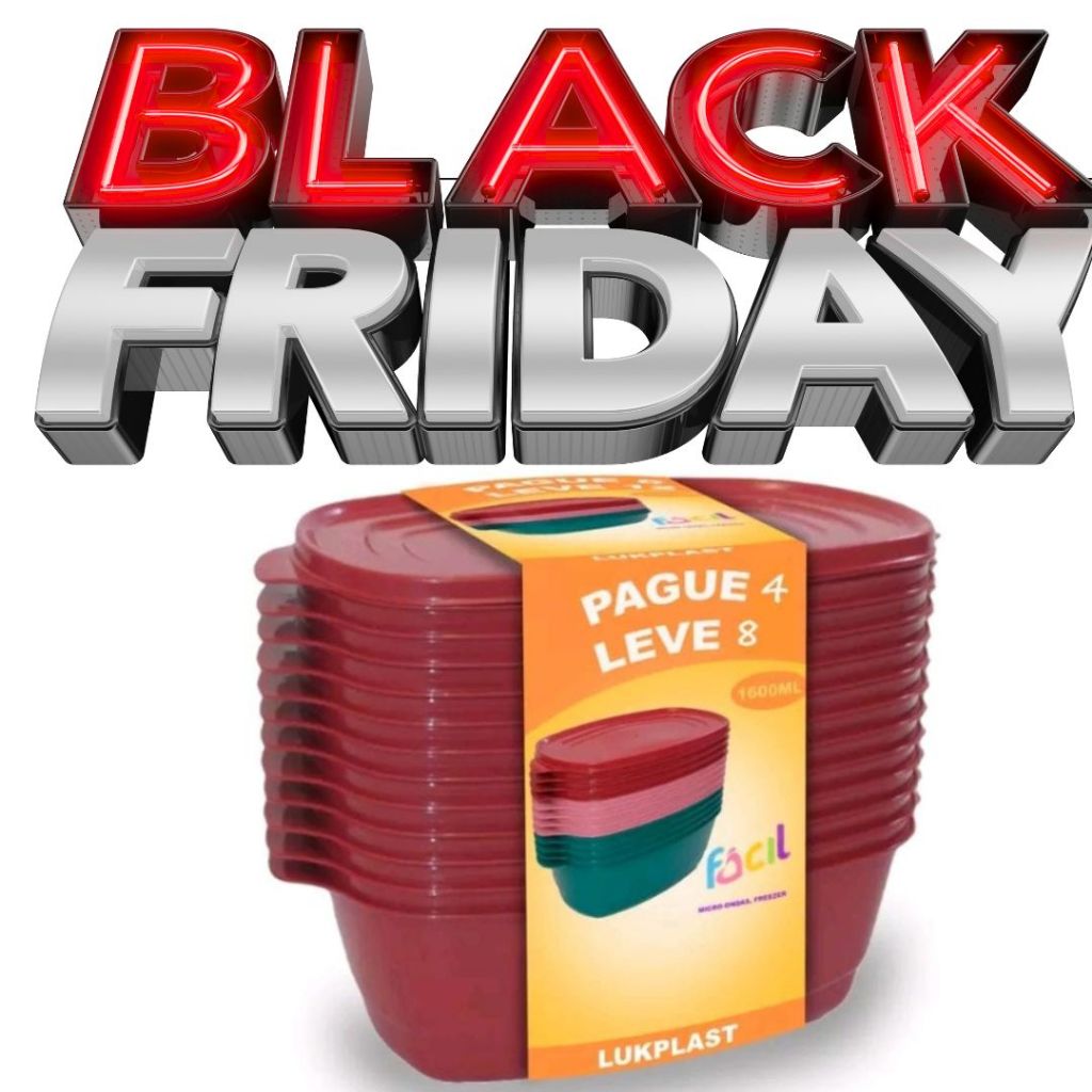 Conjunto de 8 Potes Hermético 400 ML Freezer e Micro-ondas 8 Potes ...