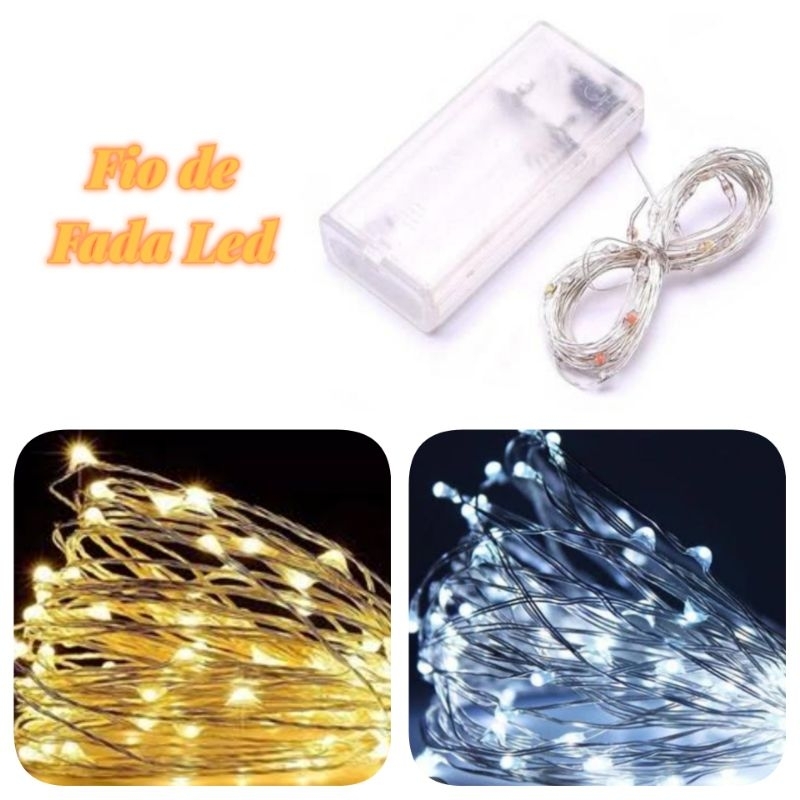 Cordão Luminoso Fio de fada Fio de led 2mt | Shopee Brasil