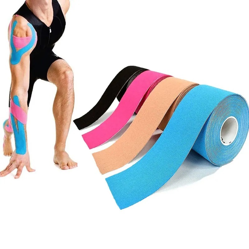 Fita Bandagem Elástica Adesiva Kinesio Tape Dor Muscular alivia a dor lesão atleta Rolo de 5cm x ...