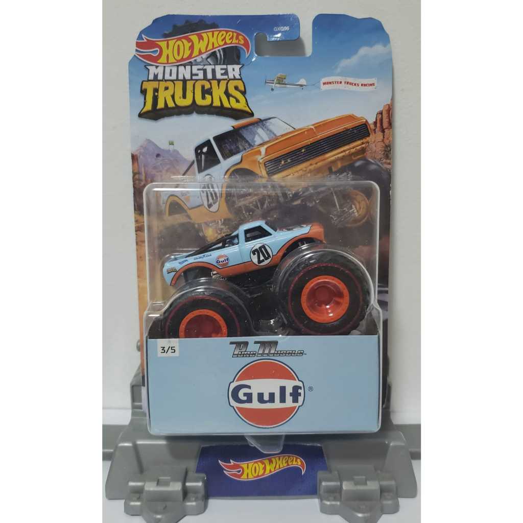 Hot Wheels Monster Trucks Pure Muscle - Gulf - Raro | Shopee Brasil