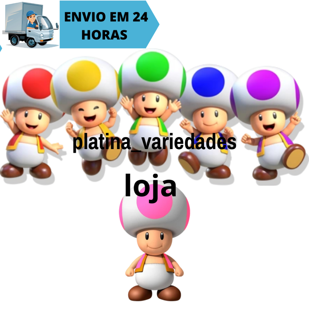 Boneco Toad Super Mario Bros Toad Vermelho E Amarelo E Verde E Azul E ...