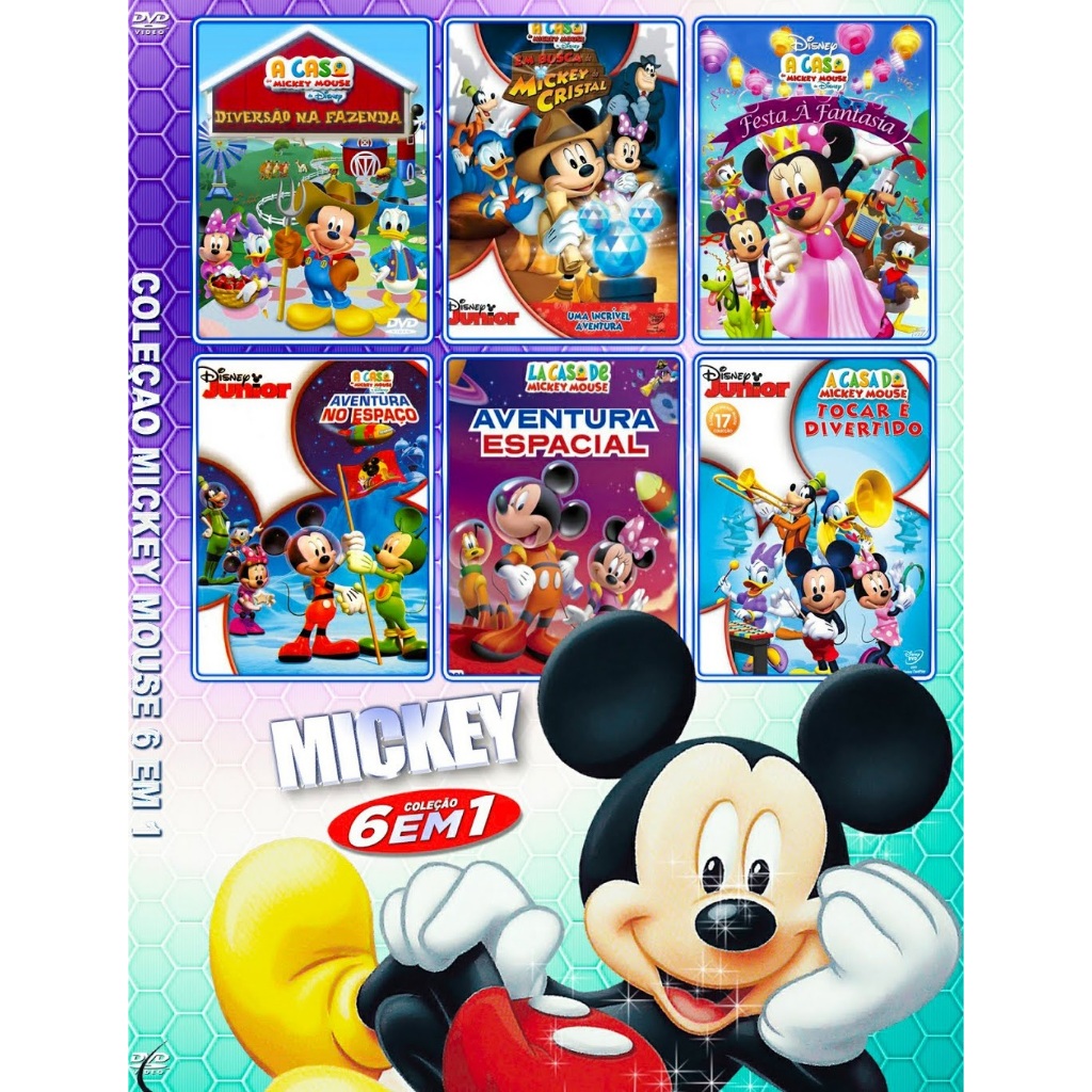 Coleção Desenho Infantil Mickey 6 Em 1 | Shopee Brasil