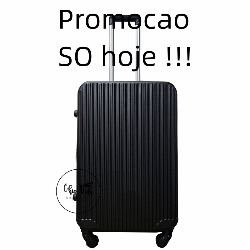 Mala de viagem 23kg preto ABS com roda 360º mala viagem 23 kilos com ...