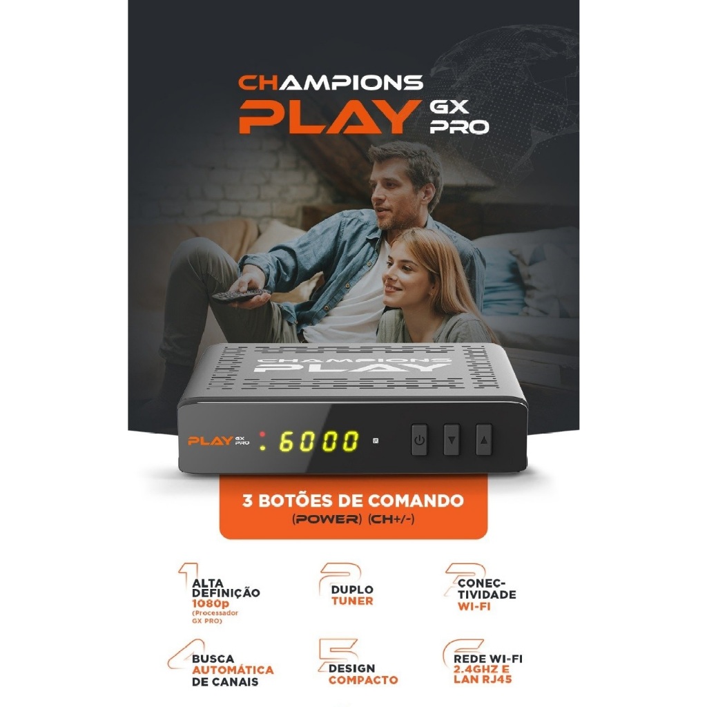 RECEPTOR AZ-AMERICA PLAY GX PRO | Shopee Brasil