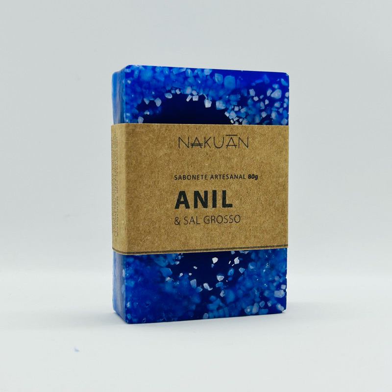 Sabonete Vegano de Anil e Sal Grosso | Shopee Brasil