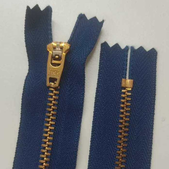 Zíper Metal YKK 18cm Azul Marinho - 10 Unidades | Shopee Brasil