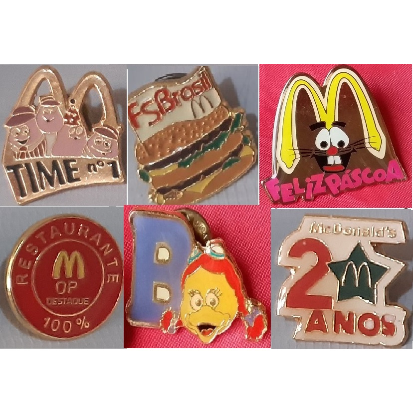 Pin McDonald's Funcionário Ronald Hamburglar Papa-Búrguer Grimace Shake ...