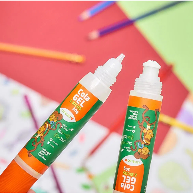 Cola Gel 2 Bicos 30g Leo e Leo Material Escolar | Shopee Brasil