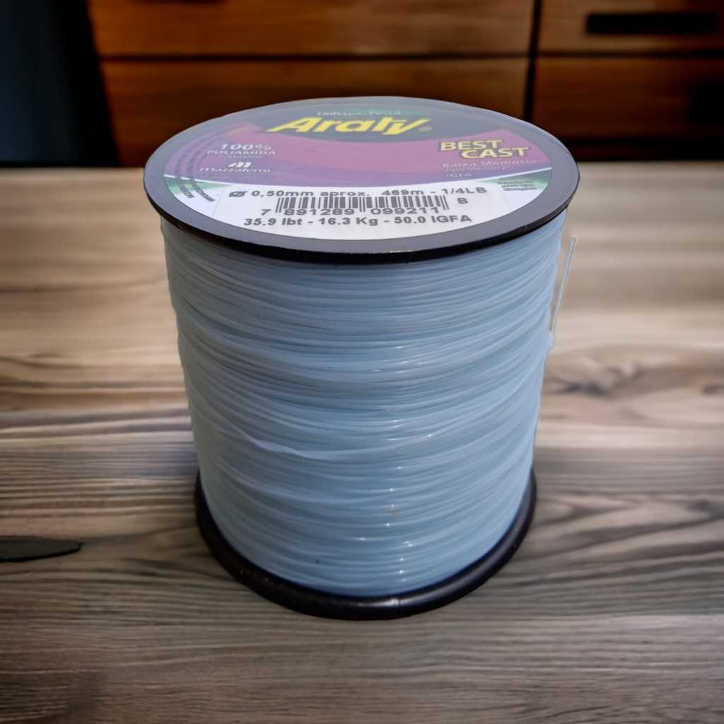 Linha Pesca Araty Best Cast 0,25 Mm Azul 1739 Mts 10,8 Lbs | Shopee Brasil