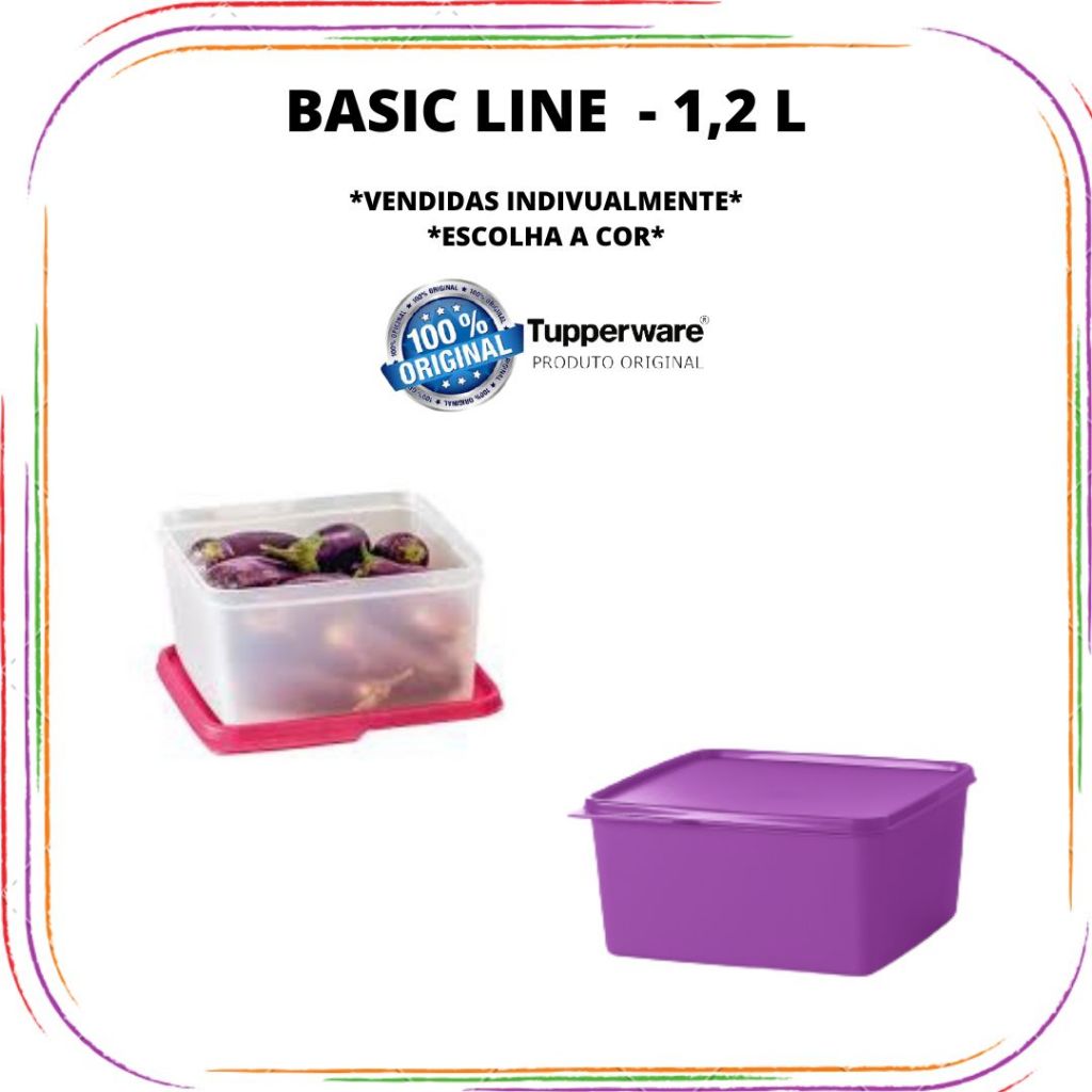 Tupperware Basic Line - 1,2 L | Shopee Brasil