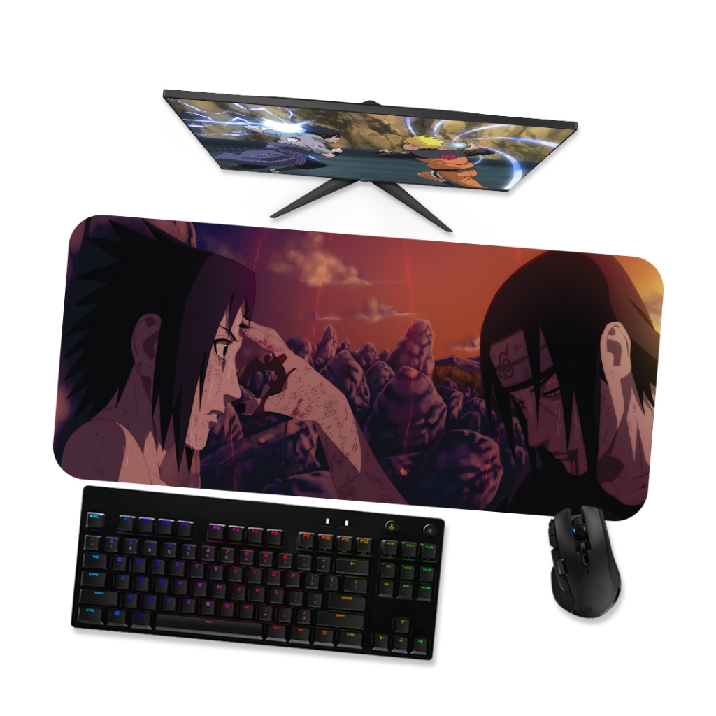Mouse Pad Gamer - Sasuke e Itachi Uchiha 1 - Mousepad Grande 90x40 ...