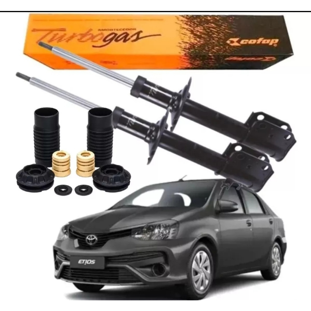 par de amortecedor toyota etios com kit 2012 a 2019 | Shopee Brasil