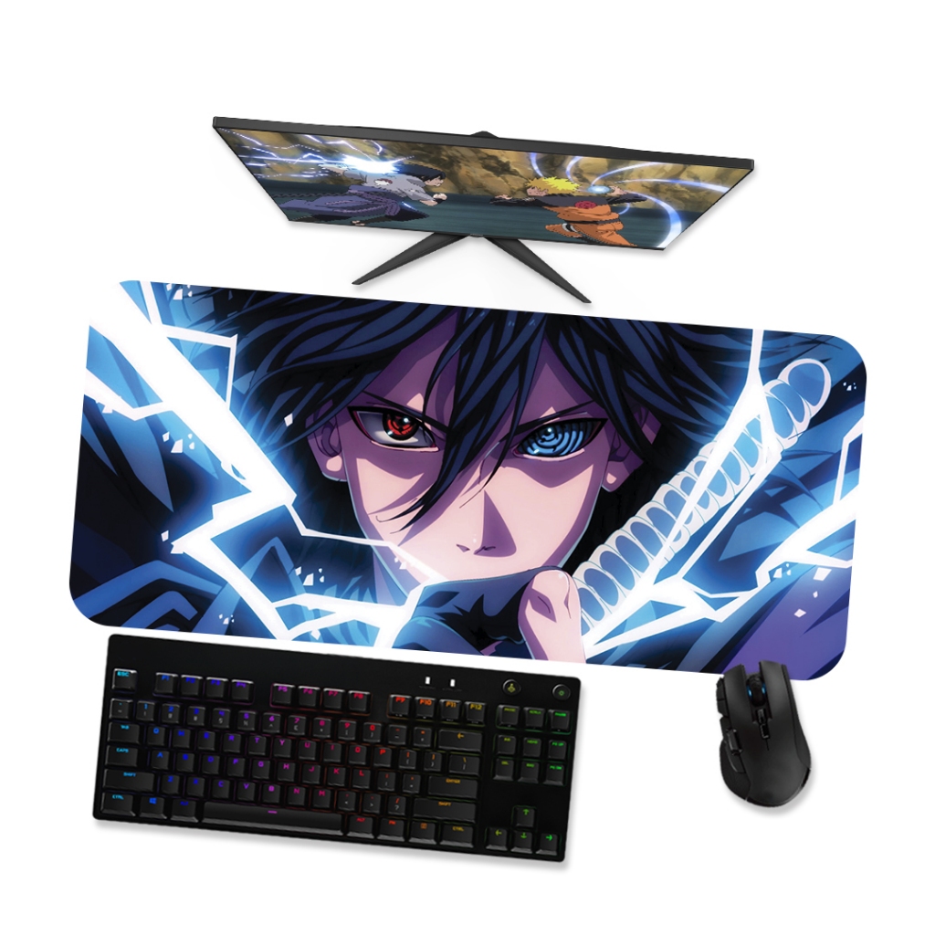 Mouse pad Sasuke Uchiha 3 Naruto Anime - Mousepad Gamer 90x40 80x40 ...