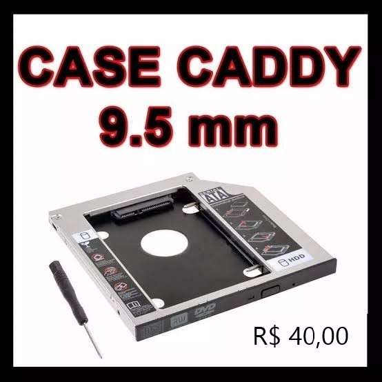 Adaptador Caddy Hd Ssd Sata Case Gaveta Dvd Notebook 12,7mm | Shopee Brasil