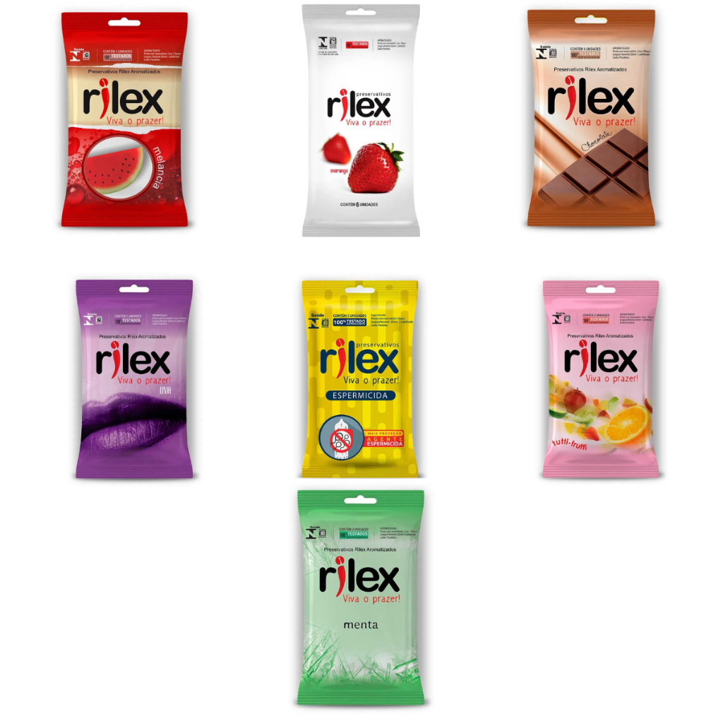Preservativo Lubrificado com Aroma 3 Unidades Rilex | Shopee Brasil