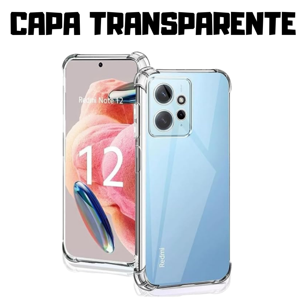 Capa Redmi Note 12 4G Transparente Com Borda Resistente | Shopee Brasil