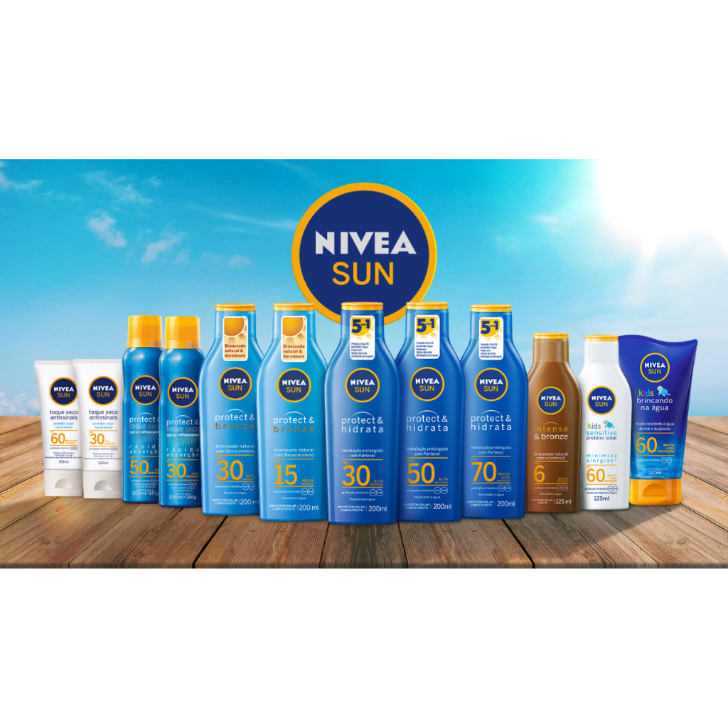LINHA COMPLETA Protetor Solar NIVEA Sun Protect & Hidrata - Escolha o ...