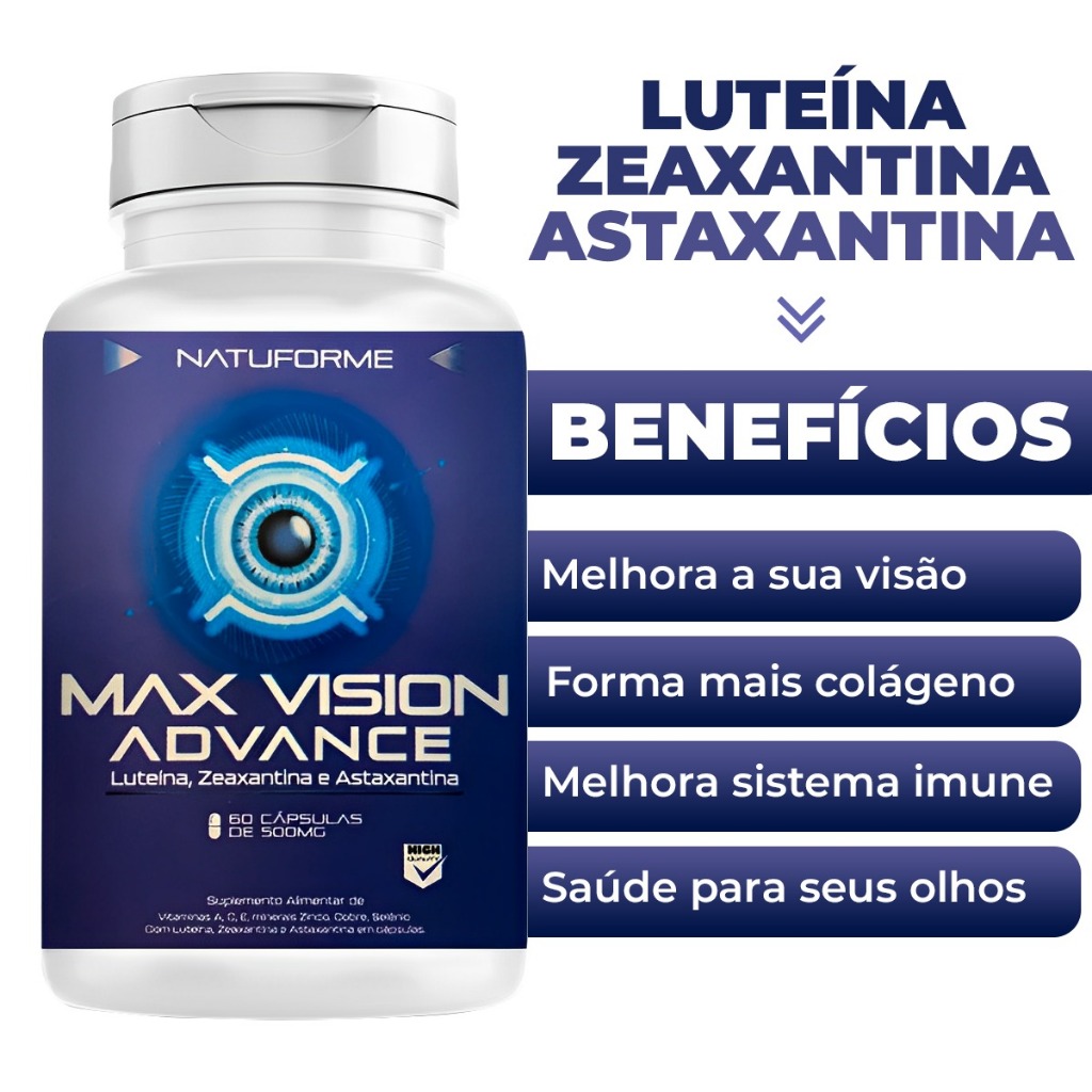 Legítimo Max Vision Legítimo Zeaxantina e Astaxantina Luteína Visão Aprimorada Saúde dos Olhos ...