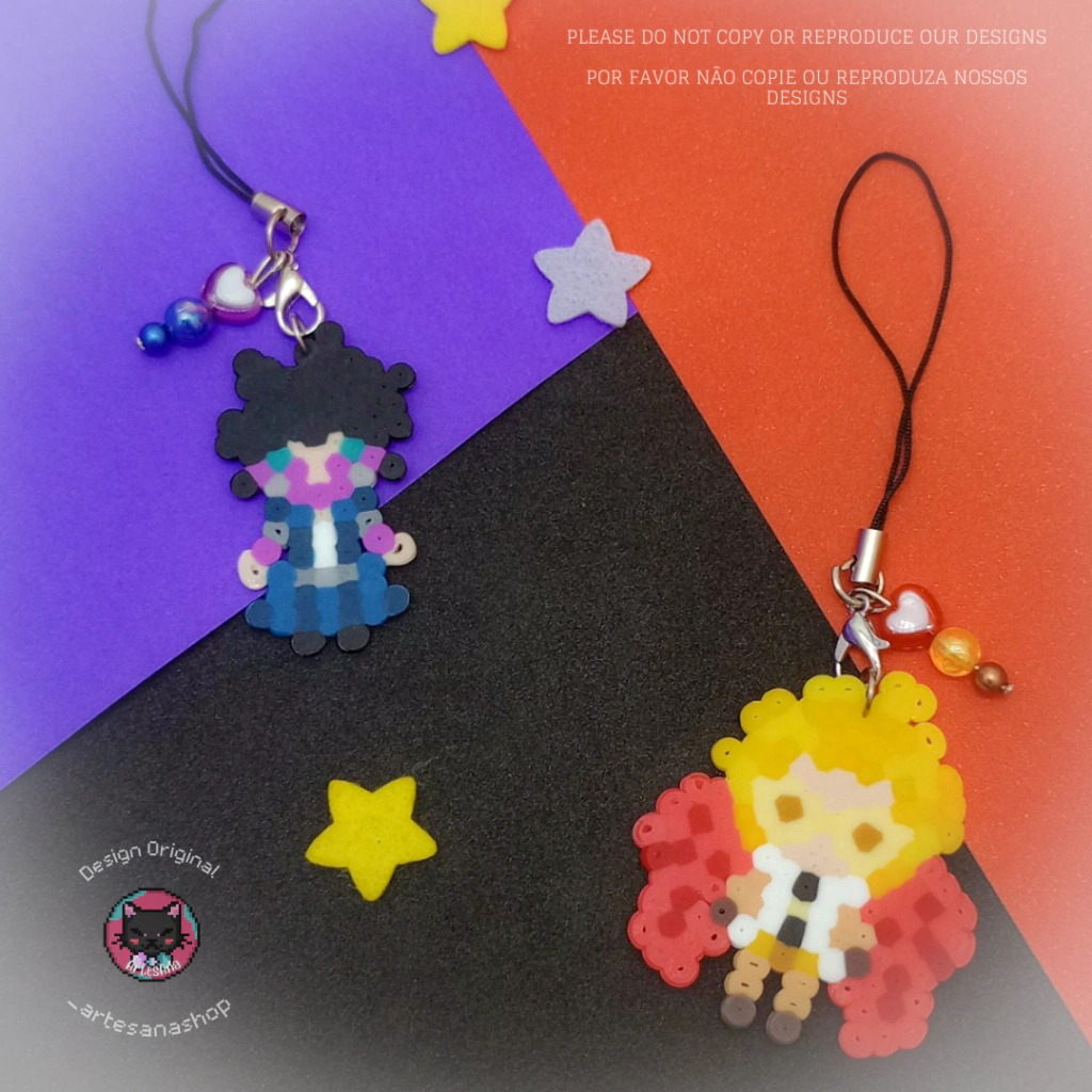 Chaveiros Perler Beads - My Hero Academia / Hawks & Dabi ( Coleção ...
