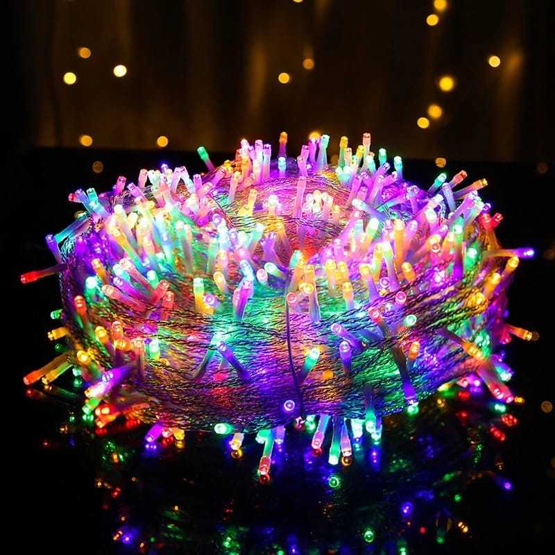Pisca Pisca De Led Natal Festa Enfeite 10 Metros 100 Leds Colorido Fio ...