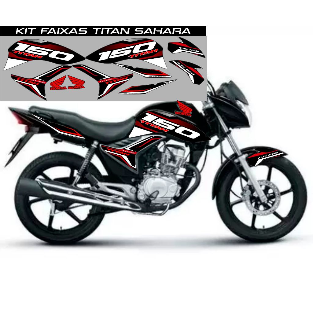 KIT FAIXAS TITAN SAHARA 150 | Shopee Brasil