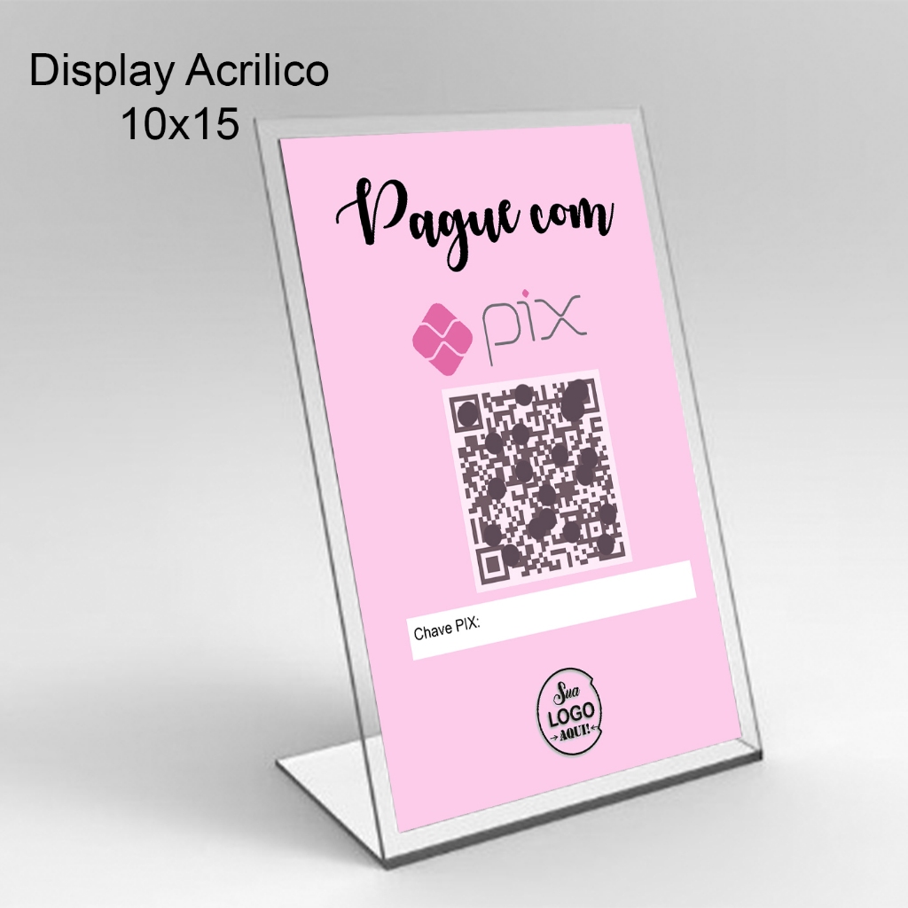 Display acrilico QR CODE mesa personalizado | Shopee Brasil