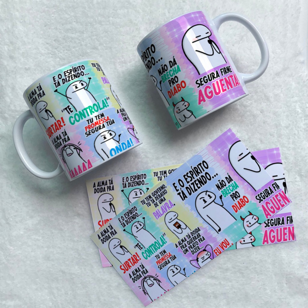 Caneca - A alma ta doida pra surtar - Engraçada Flork. | Shopee Brasil