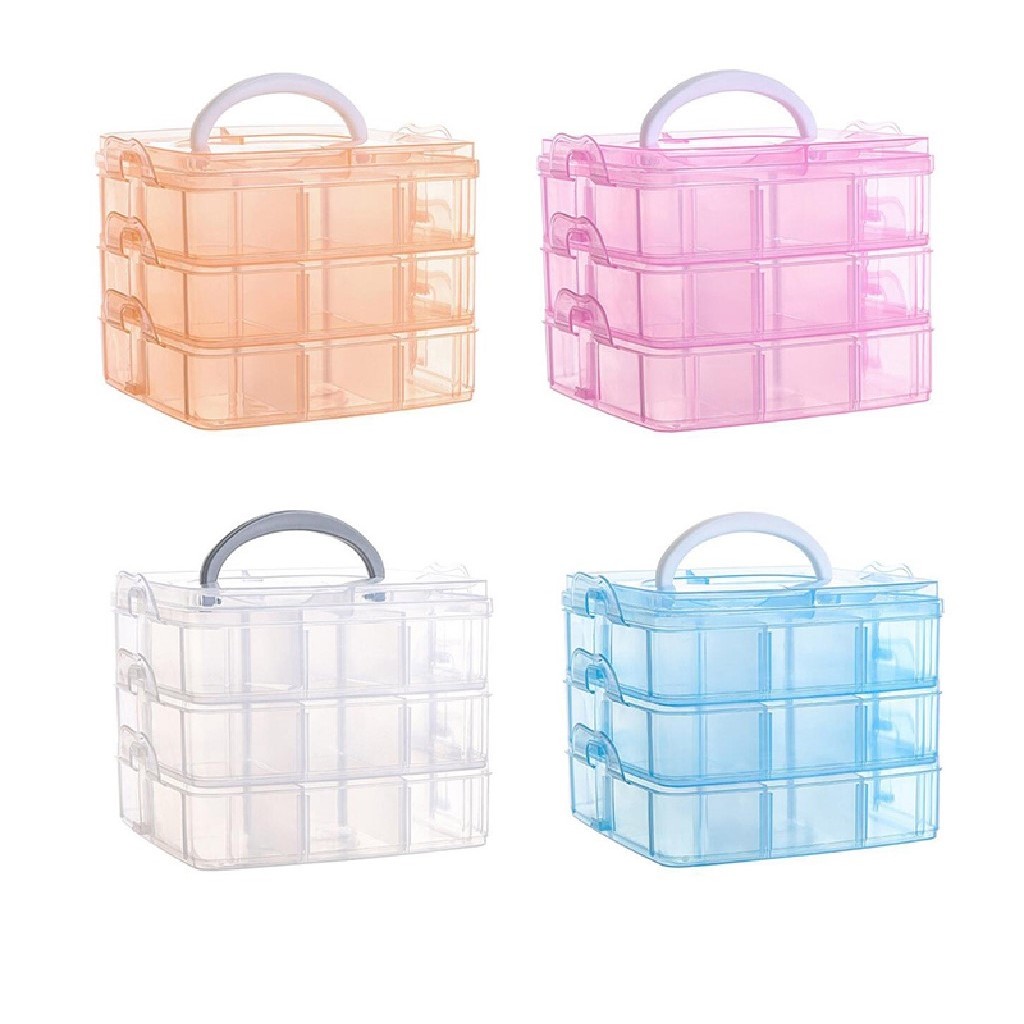Kit com 2 Caixas organizadoras tipo maleta com 3 andares Ideal para ...