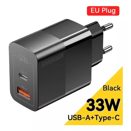 Carregador 33w Essager Gan Turbo Usb Tipo C E Tipo A | Shopee Brasil