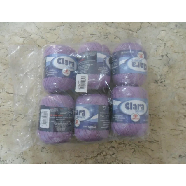 Linha Clara Brilhante Cor Azaleia 500m Pacote C/ 6 Novelos Circulo ...