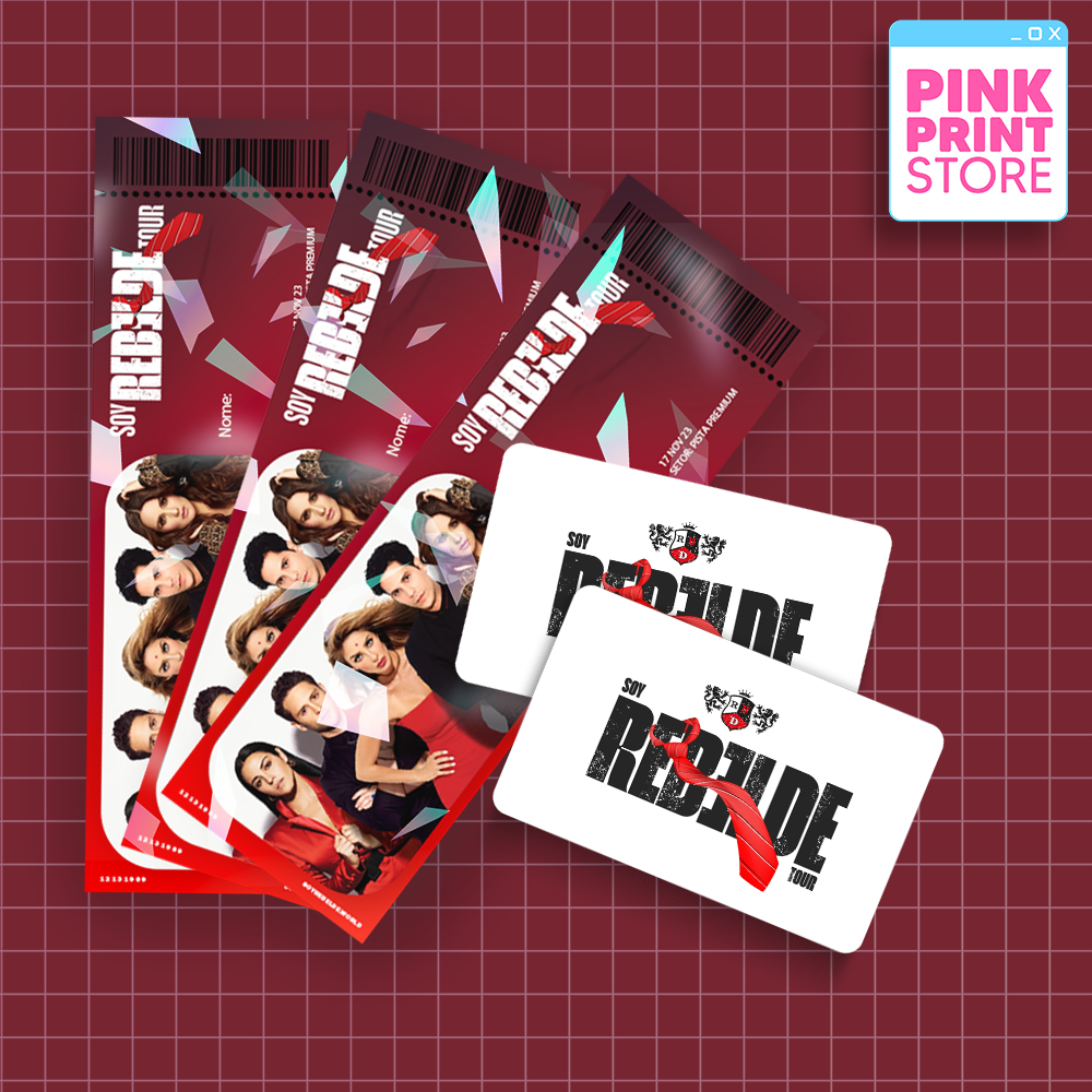 KIT INGRESSO SIMBÓLICO E CARTÃO RBD - SOY REBELDE TOUR (DATAS ...