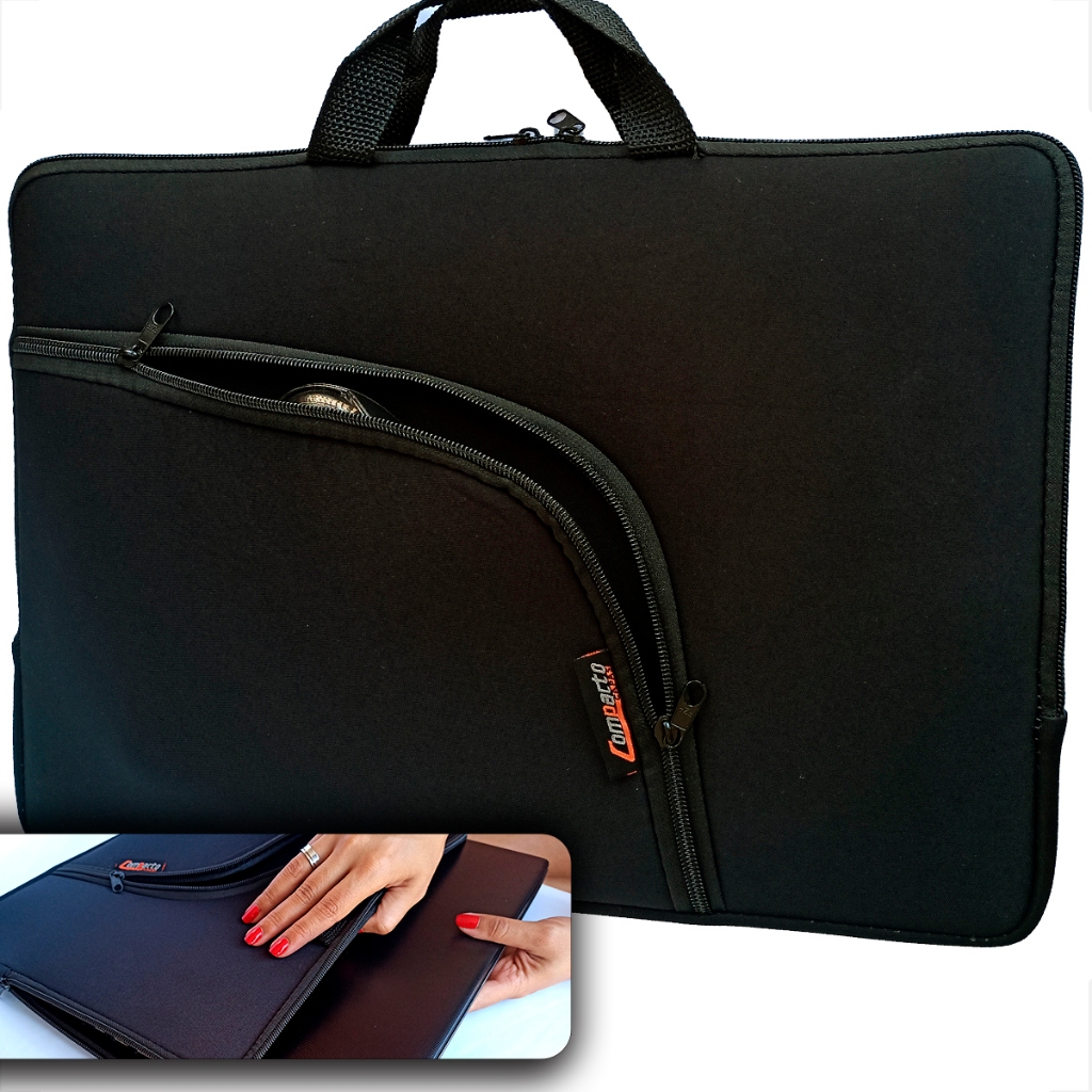 Capa para notebook case de notebook com bolso e alça e ziper | Shopee ...