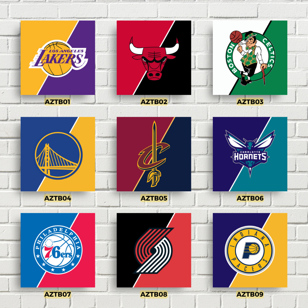 Quadro Azulejo Decorativo Times NBA Escudo | Shopee Brasil