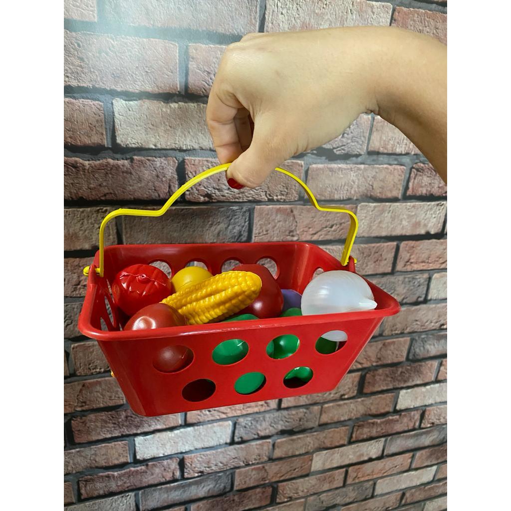 Cesta de Feira e Mercado Brinquedo Infantil Faz de Conta | Shopee Brasil