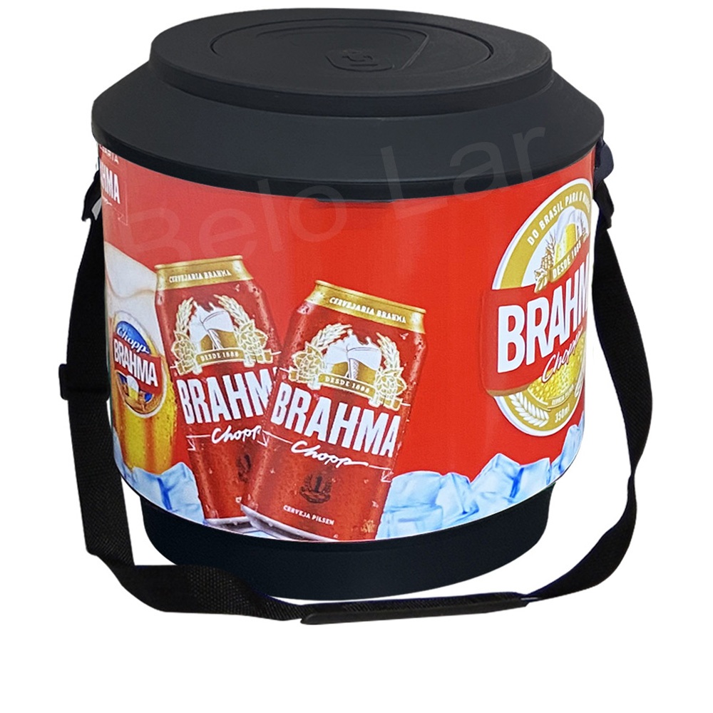 Cooler Térmico Redondo Personalizado Brahma 30 Latas Com Alça Nyon ...