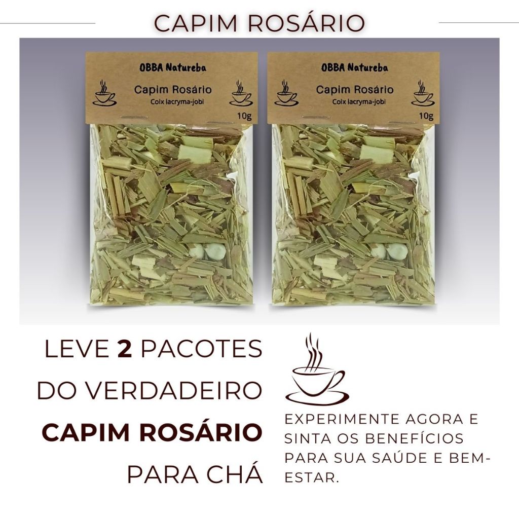 2 Pacotes Chá de Capim Rosário-Puro Coix lacryma-jobi | Shopee Brasil