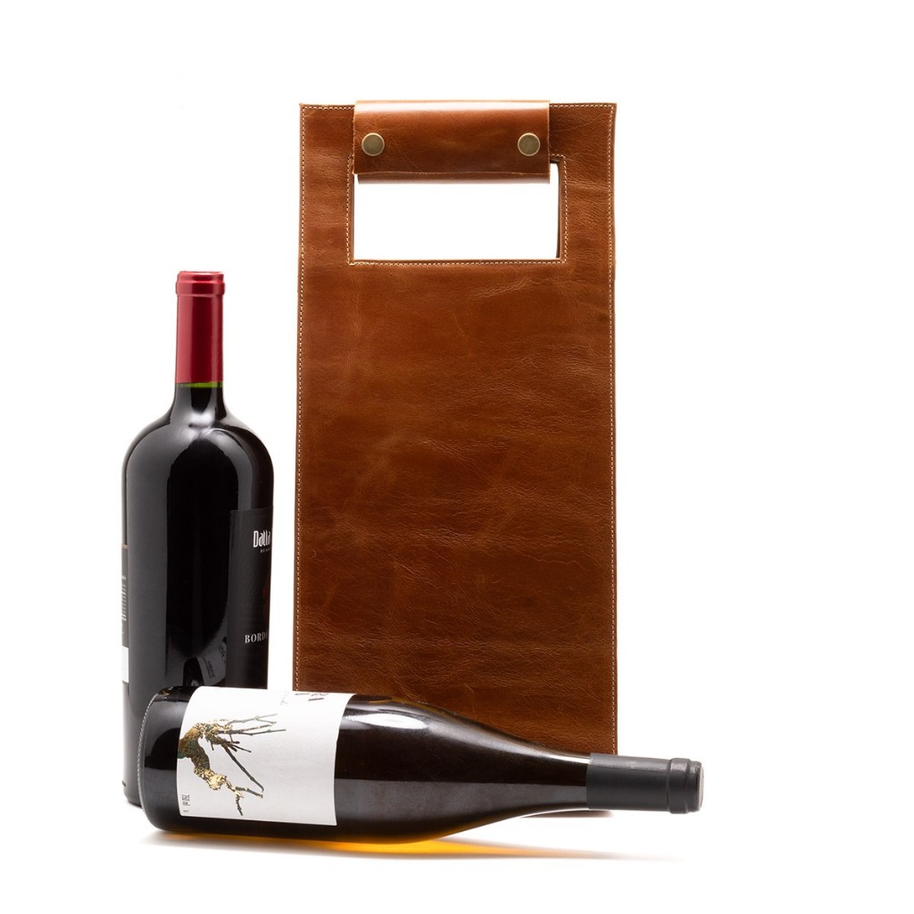 Porta Vinho De Couro Legítimo Wine Bag De Luxo Para Presente | Shopee ...
