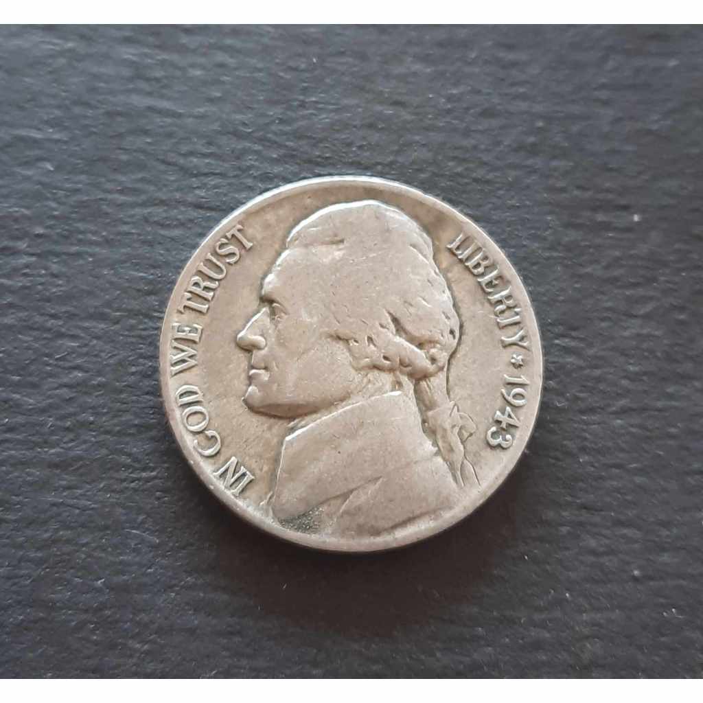 Moeda 5 cents 1943 Prata - Período Segunda Guerra Mundial | Shopee Brasil