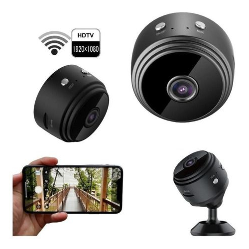 Câmera A9 Mini HD Sensor De Presença WI FI 110v Grava Em Cartão de ...