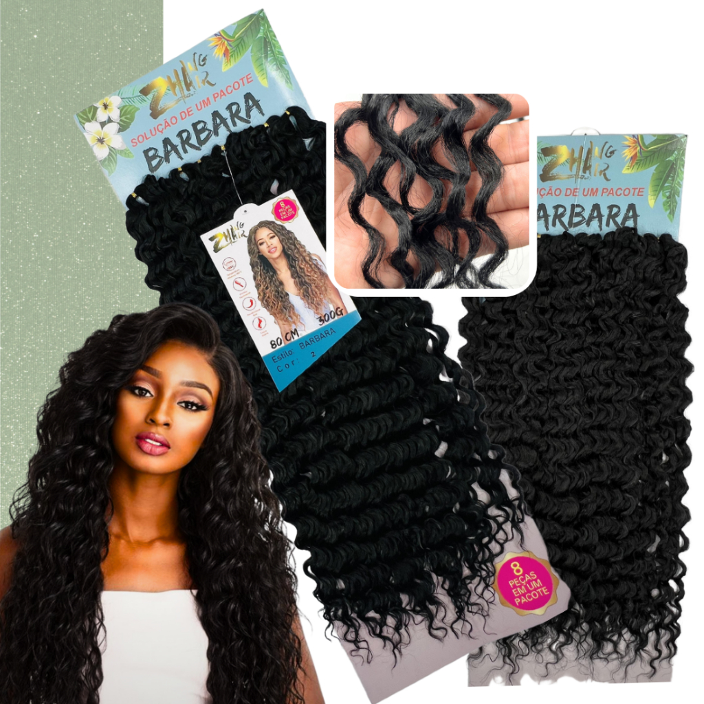Cabelo Orgânico Barbara Cacheado 80cm Crochet Braids Zhang Hair ...