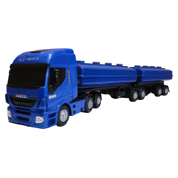 CAMINHAO BRINQUEDO IVECO AZUL TANQUE PIPA BITREM | Shopee Brasil