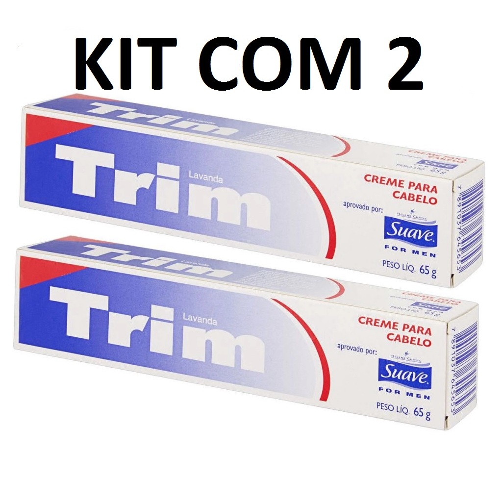 KIT COM 2 Creme Hidratante Para Cabelo Trim com 65g | Shopee Brasil