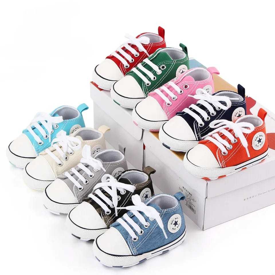 Tênis Para Bebê 0-6 Meses Estilo All Star Neném Menino Menina Inclusive ...