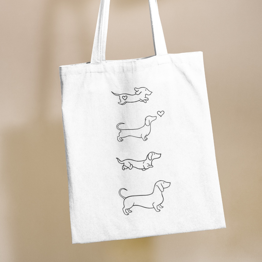 Ecobag bolsa dog cachorro salsinha 35x35cm tecido oxford | Shopee Brasil