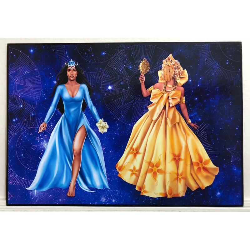 Quadro Decorativo com a Imagens das Lindas Mãezinhas Orixá Oxum e Iemanja Candomblé Umbanda ...