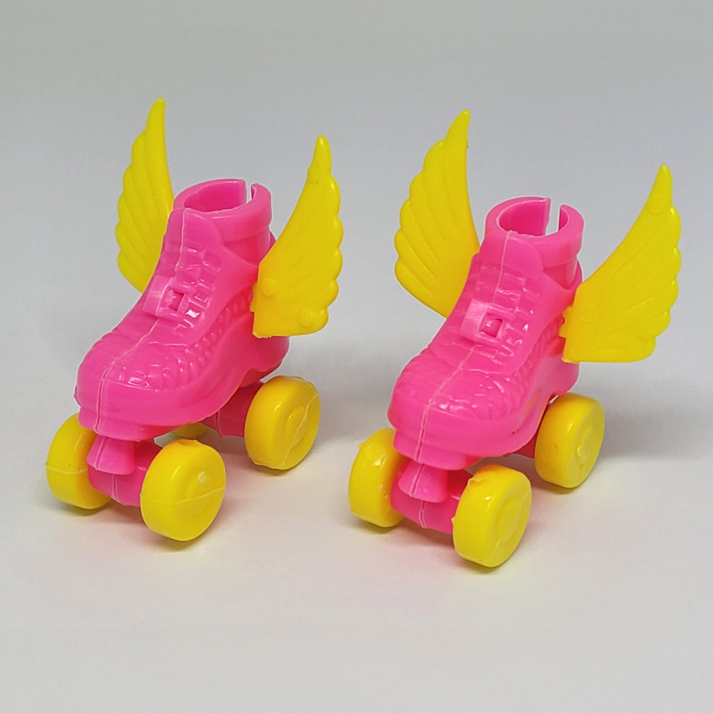 Patins Para Boneca Barbie Roller Rosa e Amarelo com Asas + Fone de ...