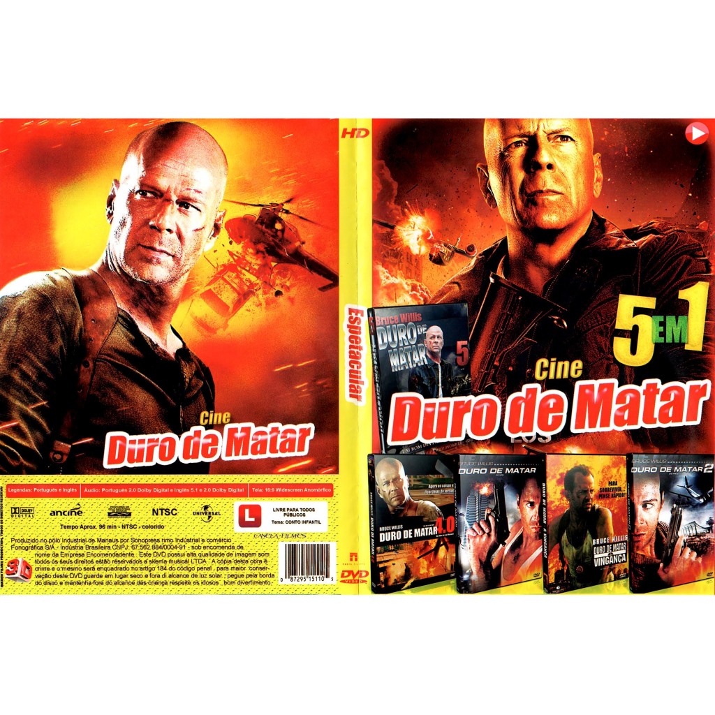 Filme Coleção Duro de Matar 5 em 1 | Shopee Brasil