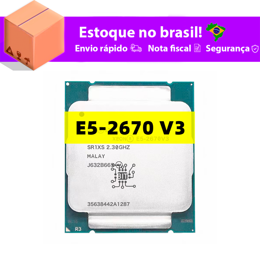 Processador Xeon E5 2670 V3 intel (estoque no brasil, pronta entrega ...